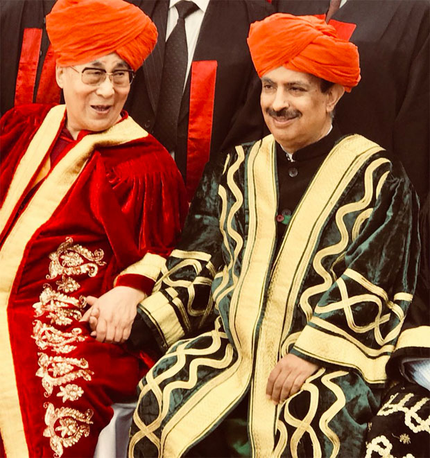 Professor Amitabh Mattoo with His Holiness the Dalai Lama Amitabh Mattoo